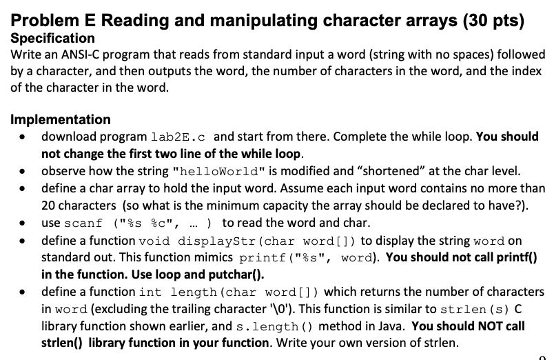 Solved Please answer this in C programming language with the | Chegg.com