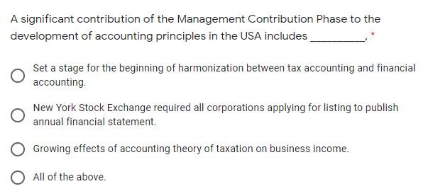 Solved A significant contribution of the Management | Chegg.com