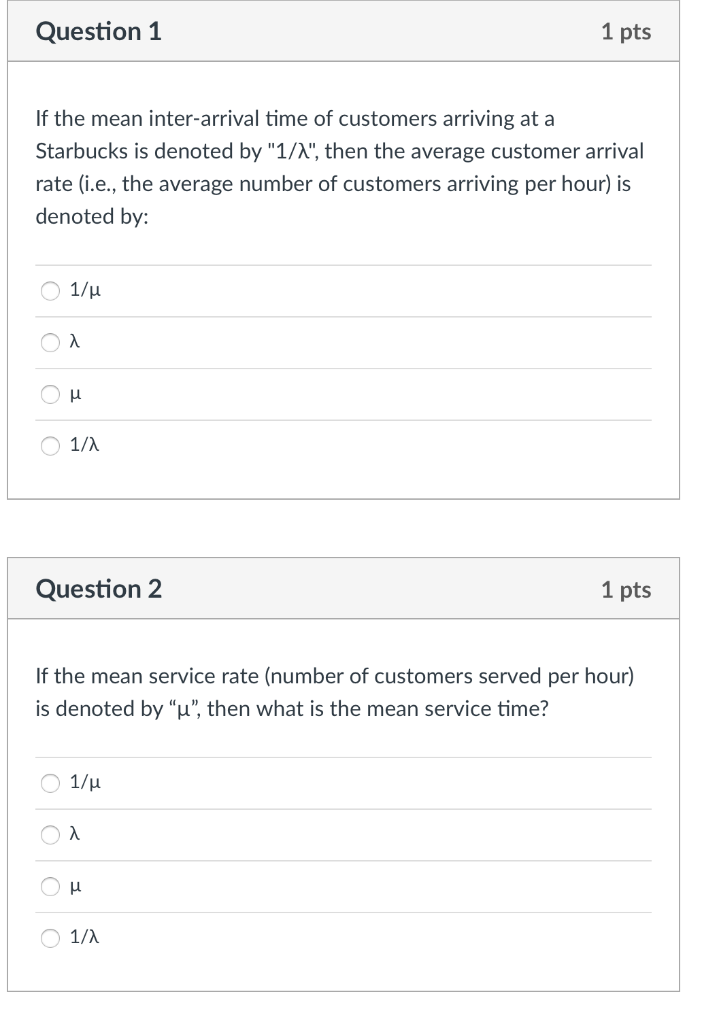 Solved Some Formulas on Queues The first 10 formulas and | Chegg.com