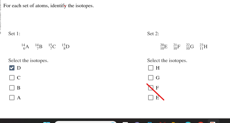 Solved For each set of atoms, identify the isotopes. Set 1: | Chegg.com