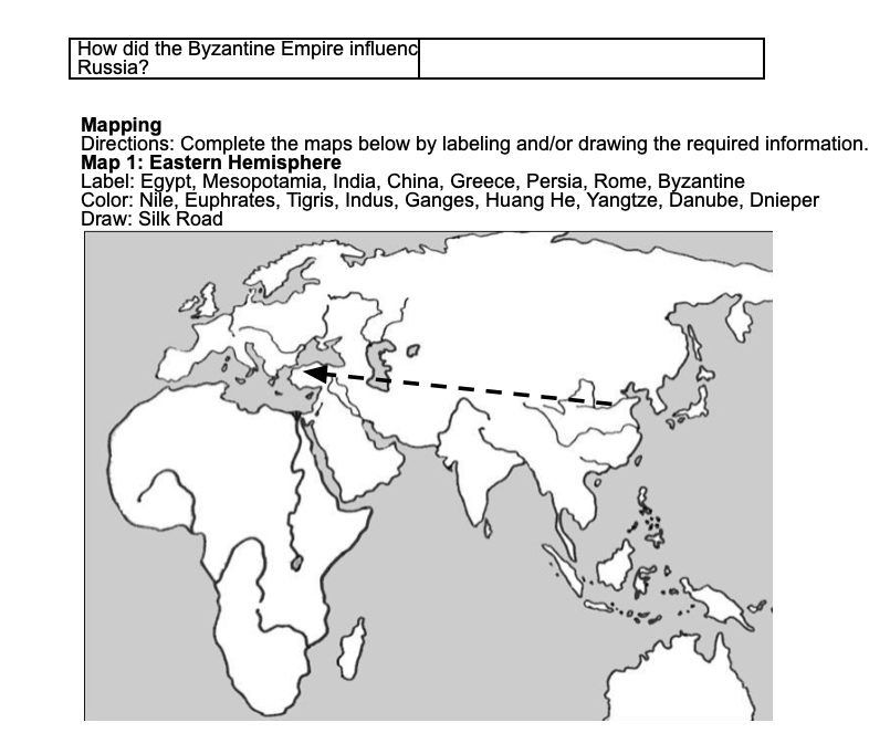 Map Of Byzantine Empire And Russia