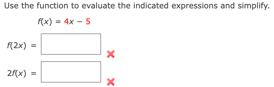 Solved Use the function to evaluate the indicated | Chegg.com