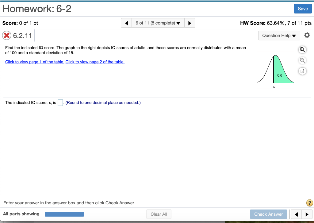 Solved Homework 6 2 Save Score 0 Of 1 Pt 6 Of 11 8