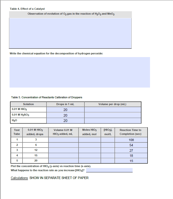 Solved Lab 3: Reaction Rates Data Rank Reactivity (1 = most, | Chegg.com