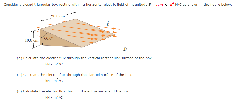 Solved Consider a closed triangular box resting within a | Chegg.com