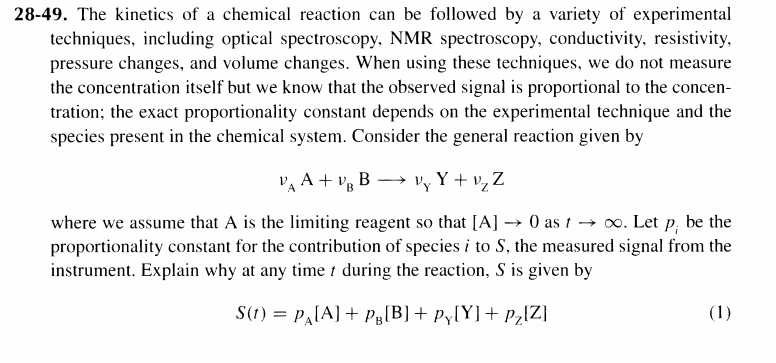 Solved 28-49. The kinetics of a chemical reaction can be | Chegg.com