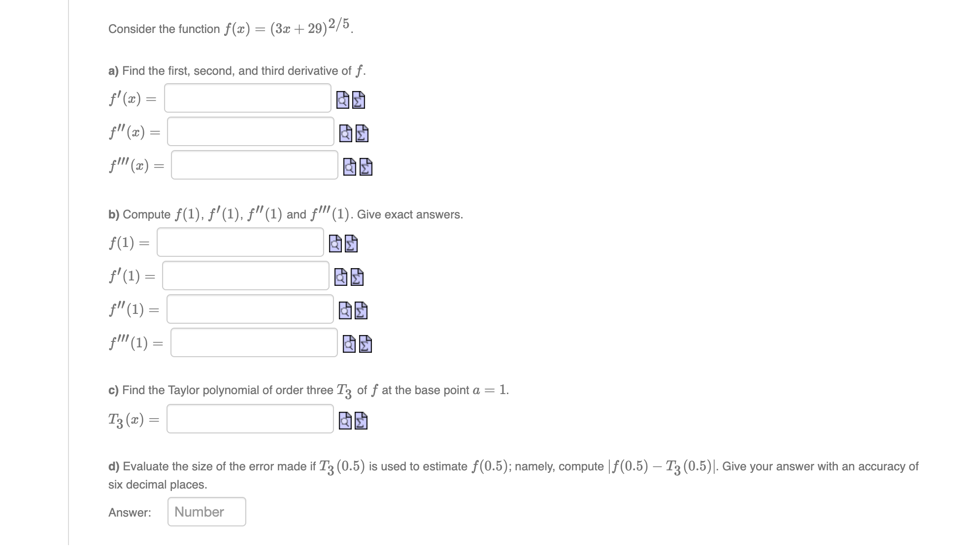 Solved Consider The Function F X 3x 29 25 A find The