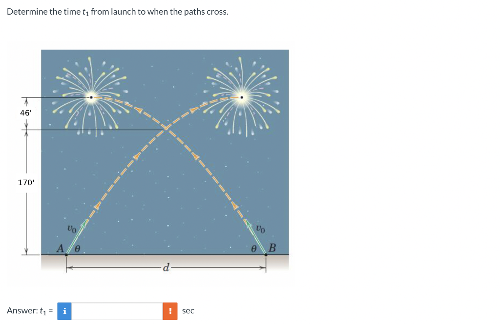 Solved A fireworks show is choreographed to have two shells | Chegg.com