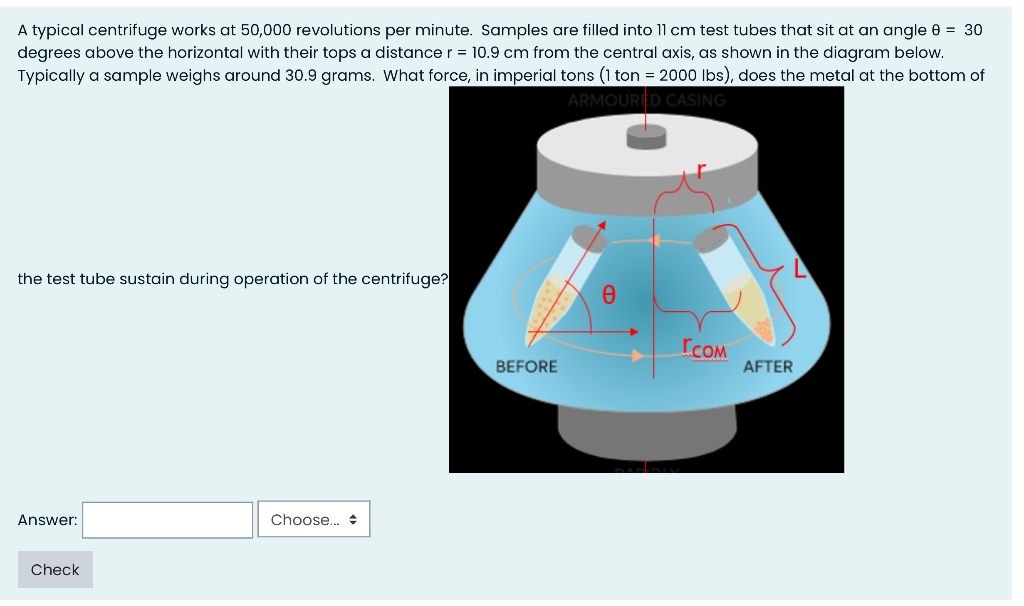 Solved A typical centrifuge works at 50,000 revolutions per | Chegg.com