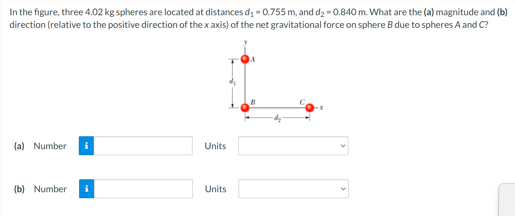 In the figure, three 4.02 kg spheres are located at | Chegg.com