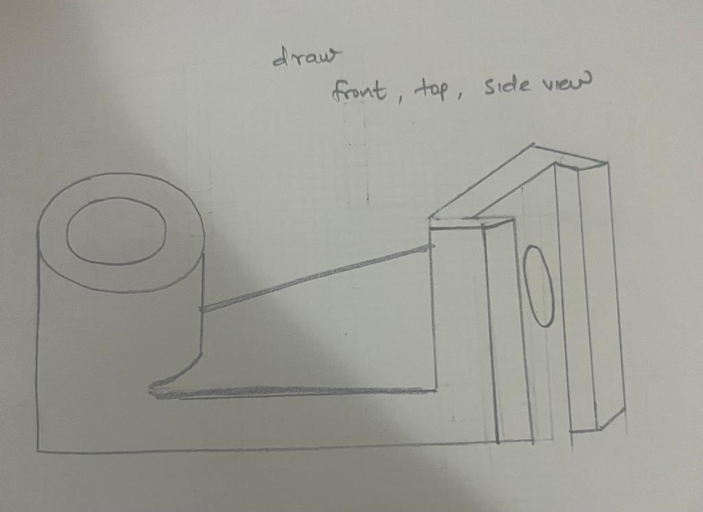 Solved draw front, top, side view | Chegg.com Solved draw front, top, side view | Chegg.com