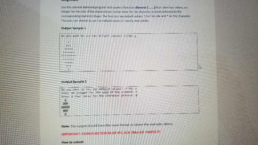 Solved Use the asterisk diamond program and create a | Chegg.com