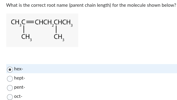 Solved What is the correct root name (parent chain length) | Chegg.com