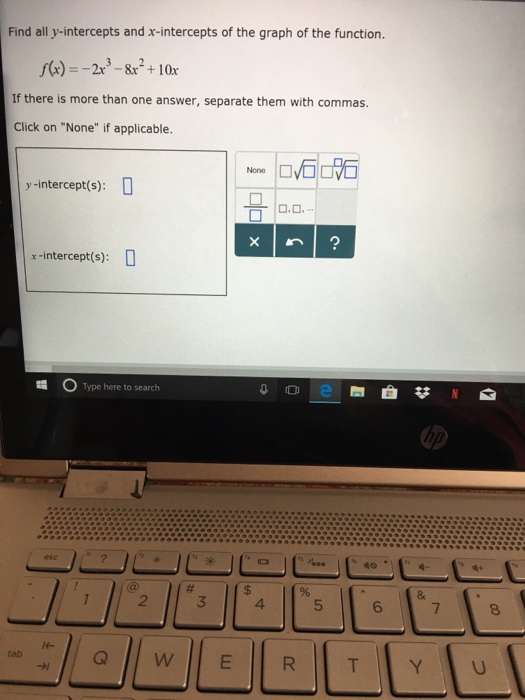 Solved Find all y-intercepts and x-intercepts of the graph | Chegg.com