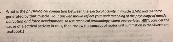 Solved What is the physiological connection between the | Chegg.com