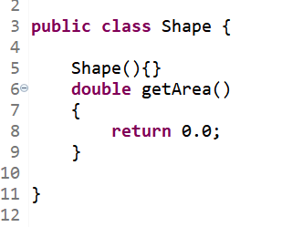 Solved [JAVA] 1) -Define Shape as an abstract class -Modify | Chegg.com
