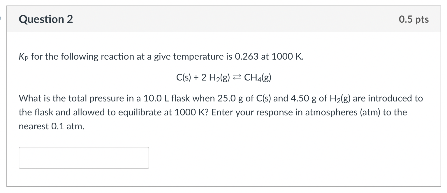 Solved KP for the following reaction at a give temperature | Chegg.com