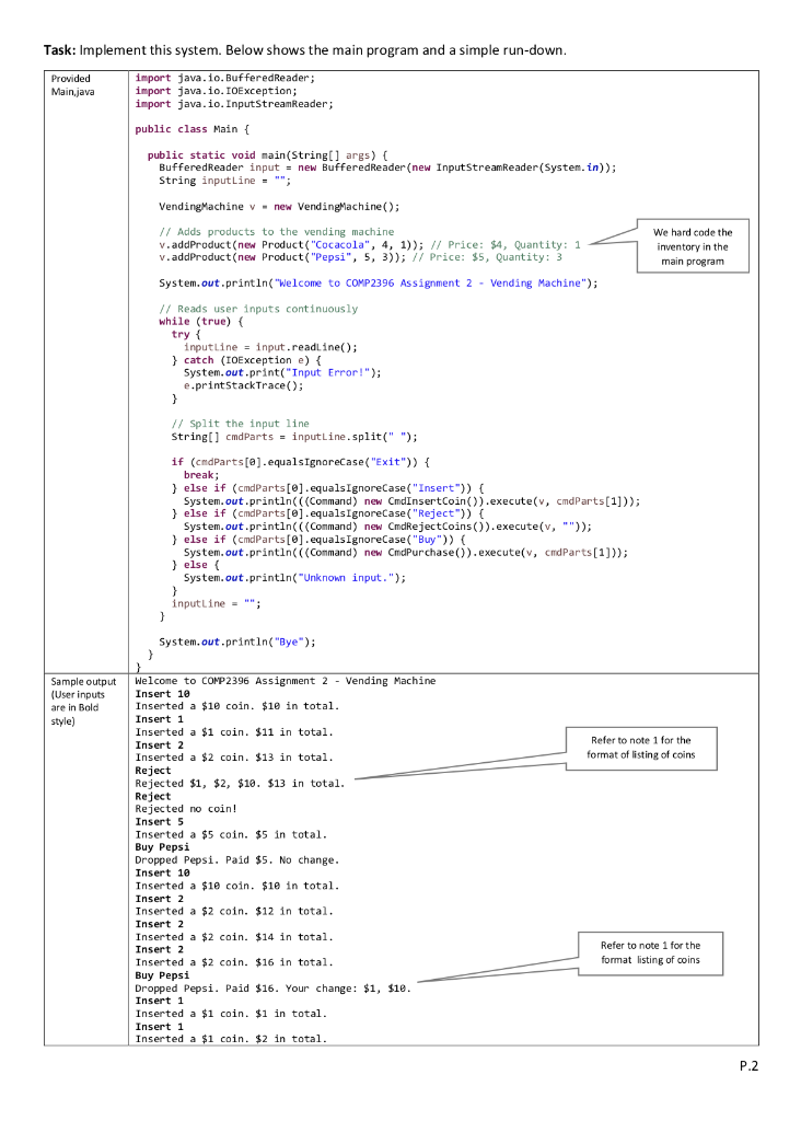 Solved Java Required Consider A Vending Machine Which 