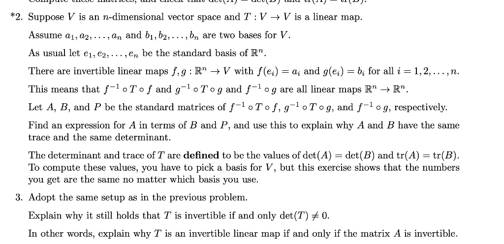 *2. Suppose V is an n-dimensional vector space and | Chegg.com
