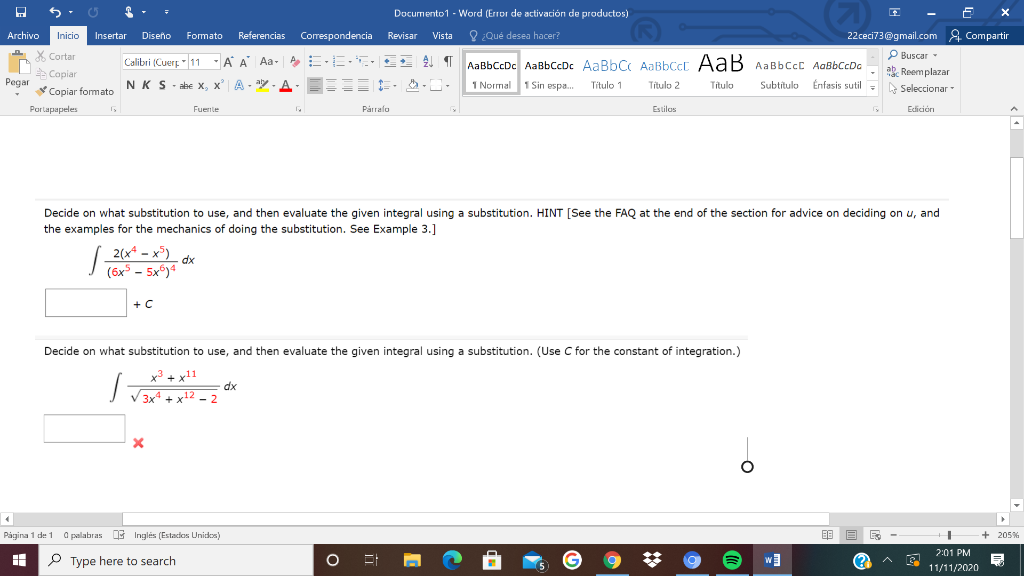 Solved Documento 1 - Word (Error de activación de productos) | Chegg.com