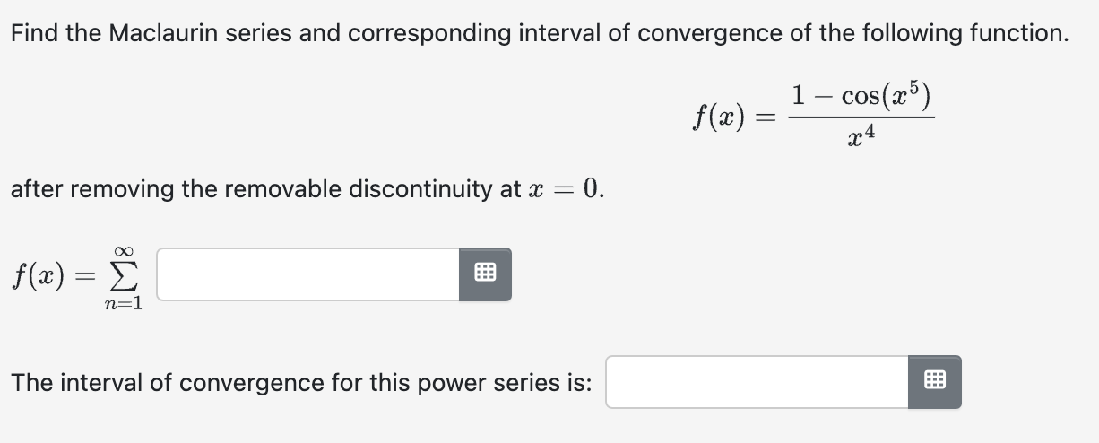 Solved Find the Maclaurin series and corresponding interval | Chegg.com