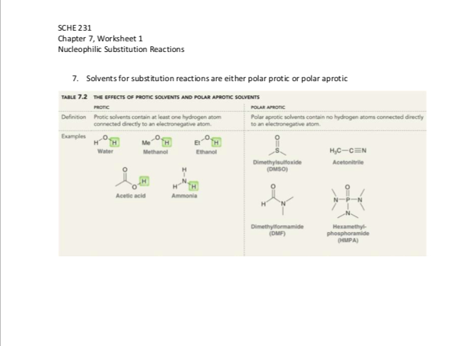 Solved 1. Nucleophilic substitution reactions occur between | Chegg.com