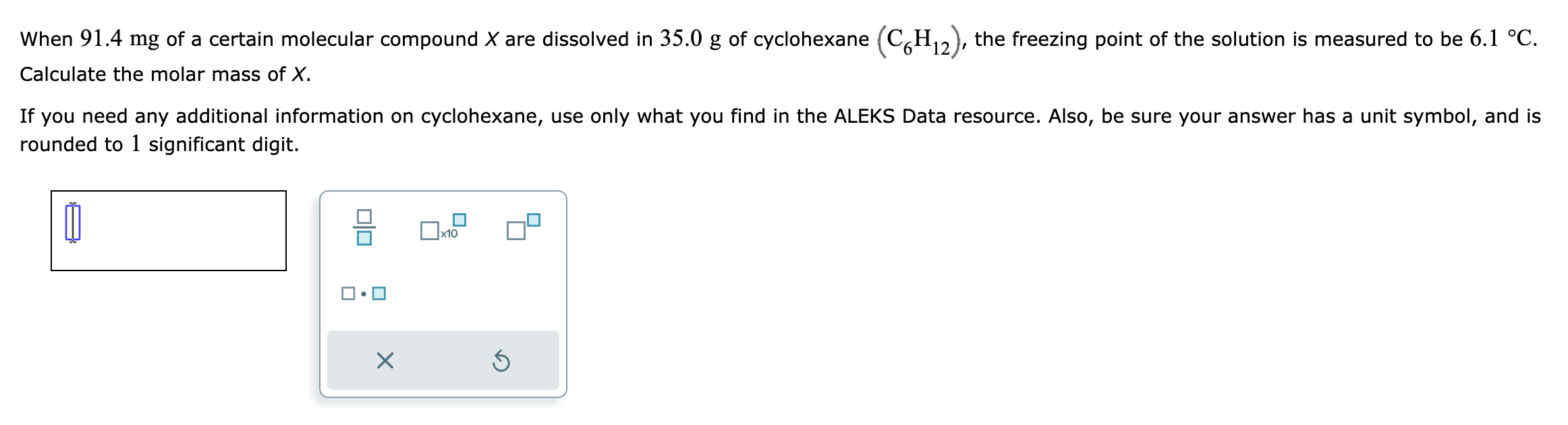 Solved When 91.4mg of a certain molecular compound X are | Chegg.com