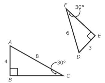 Solved Look at the triangles. Which trigonometric ratios can | Chegg.com