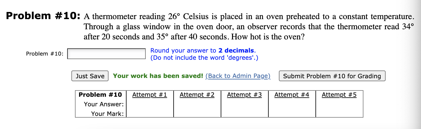 Solved Problem #10: A thermometer reading 26° Celsius is | Chegg.com