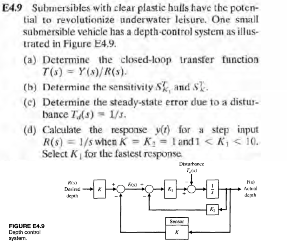 Solved E4.9 Submersibles with clear plastic hulls have the | Chegg.com