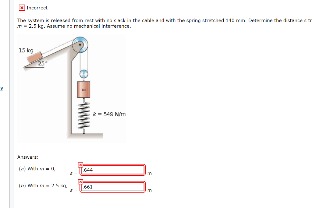 Solved The system is released from rest with no slack in the | Chegg.com