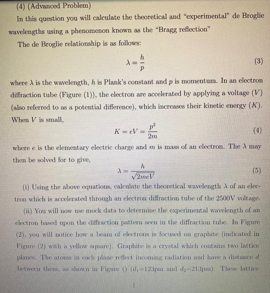 Solved (4) (Advanced Problem) In this question you will | Chegg.com