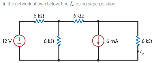 Solved In the network shown below, find Io using | Chegg.com