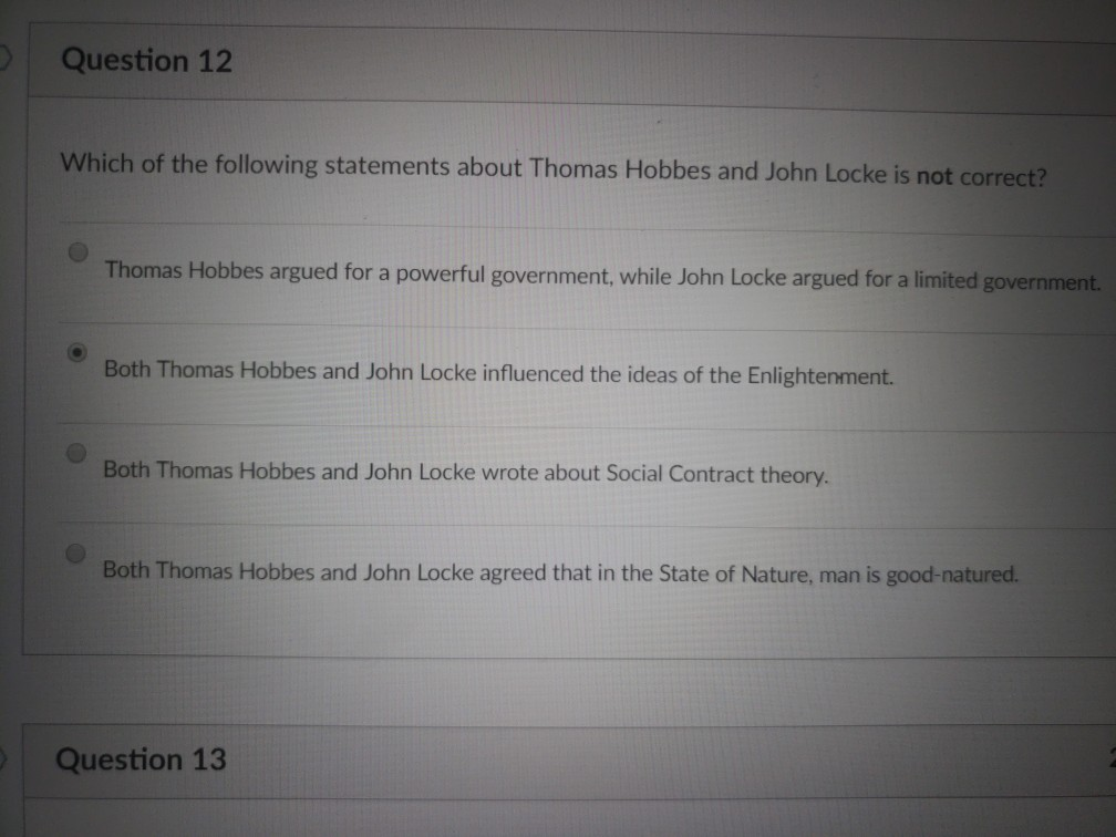Thomas Hobbes And John Locke