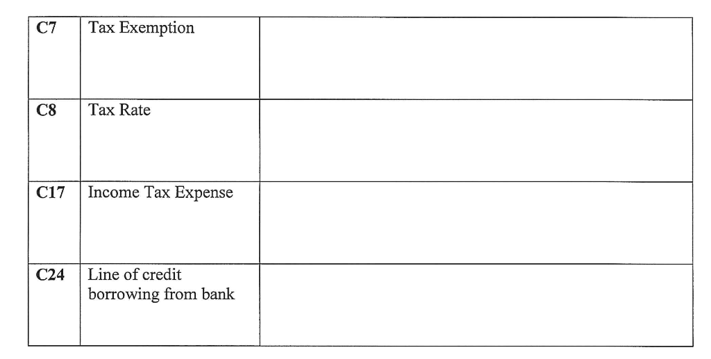 Consider the following incomplete Microsoft Excel | Chegg.com