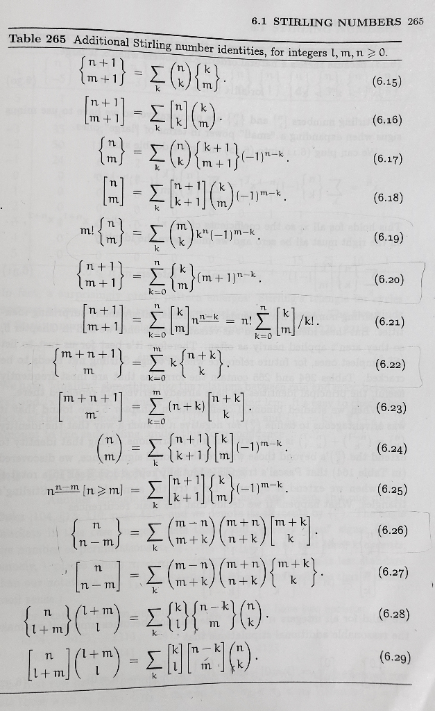 Prove: where the { } brackets represent Stirling | Chegg.com