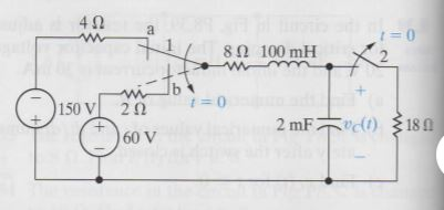 Solved 8.53 The two switches in the circuit seen in Fig. | Chegg.com