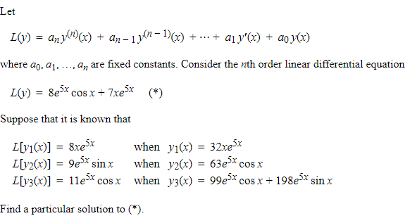 Solved Using the fact that yı(x) er is solution of the | Chegg.com
