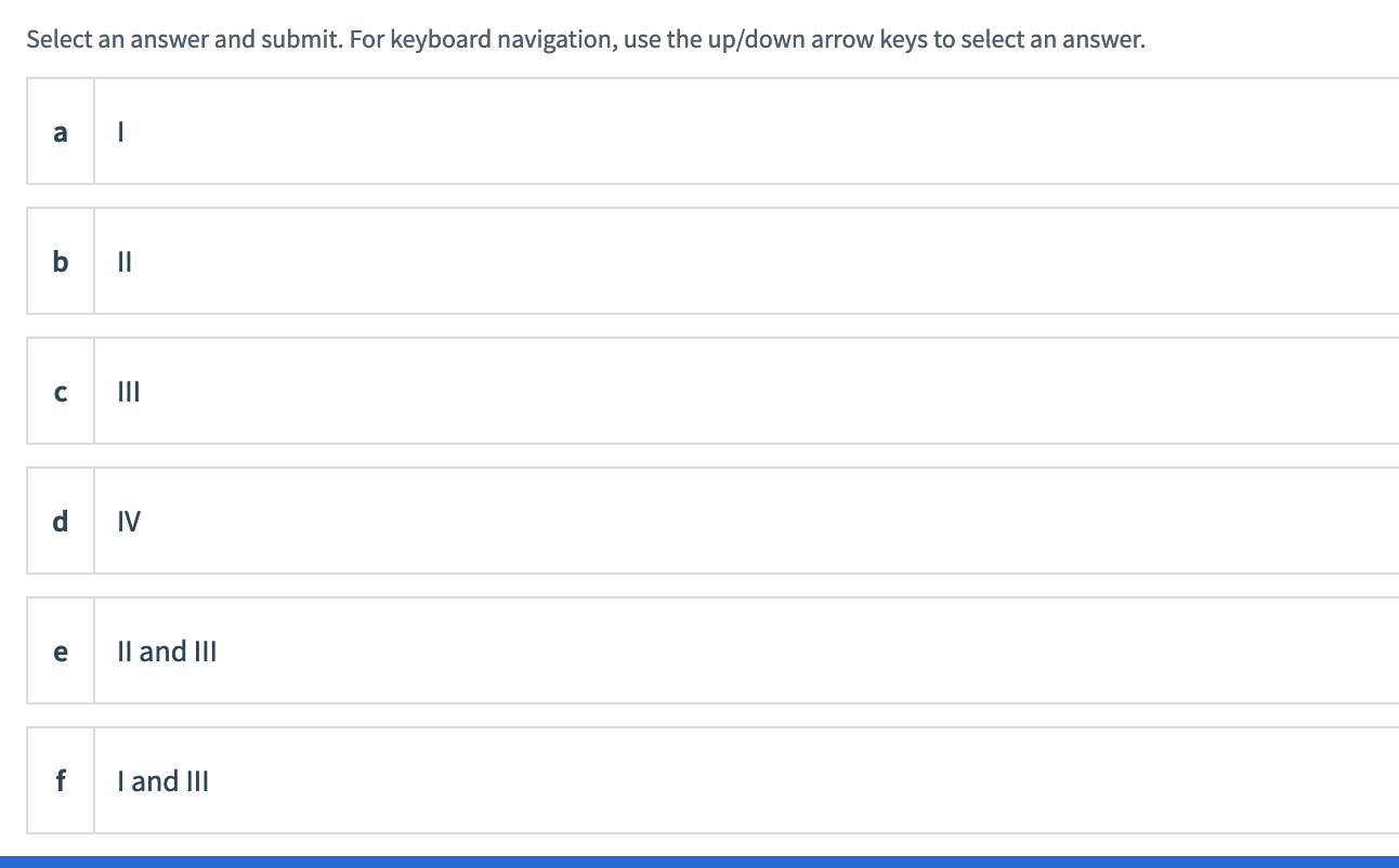 Select an answer and submit. For keyboard | Chegg.com