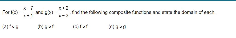 Solved For f(x)=x-7x+1 ﻿and g(x)=x+2x-3, ﻿find the following | Chegg.com
