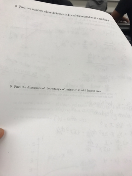 Solved Find two numbers whose difference is 30 and whose | Chegg.com