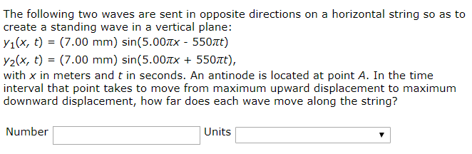 Solved The following two waves are sent in opposite | Chegg.com