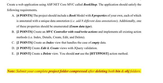 Solved Create A Web Application Using Aspnet Core Mvc 4432