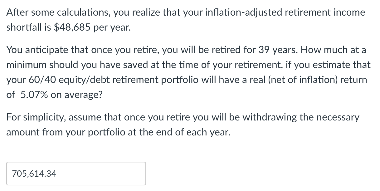 Solved After some calculations, you realize that your | Chegg.com