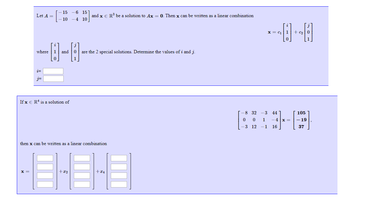 Solved Let A= 15 10 6 15 4 10 and x E R'be a solution to Ax | Chegg.com