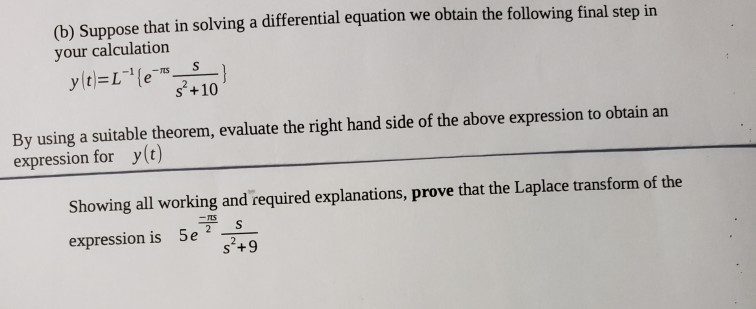 Solved (b) Suppose that in solving a differential equation | Chegg.com