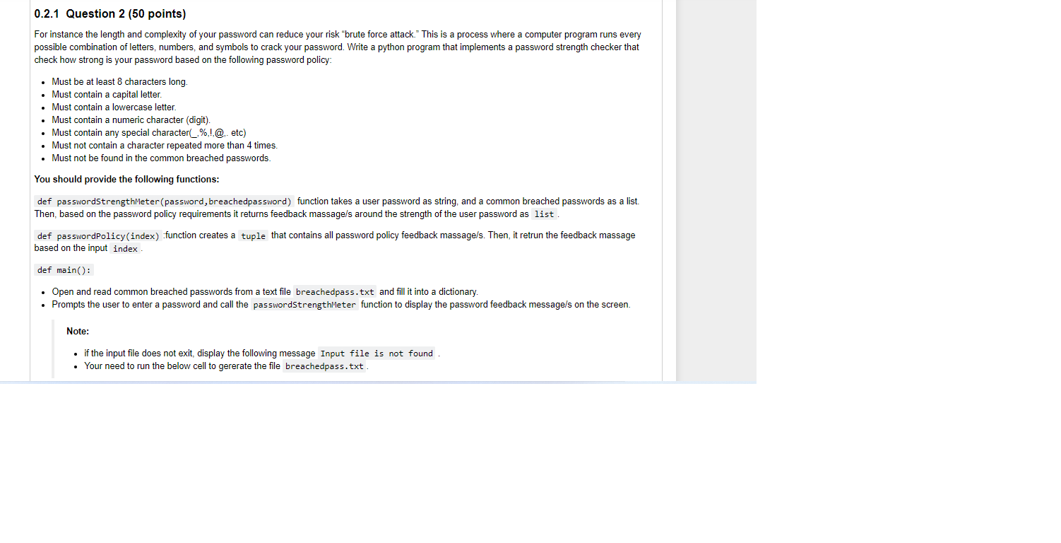 Solved 0.2.1 Question 2 (50 points) For instance the length | Chegg.com