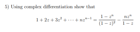 Solved 5) Using complex differentiation show that 1 + 2x | Chegg.com