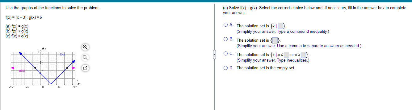 Solved Use the graphs of the functions to solve the problem. | Chegg.com