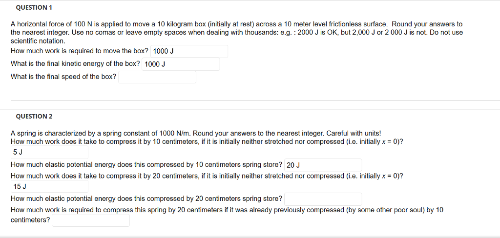 Solved QUESTION 1 A horizontal force of 100 N is applied to | Chegg.com